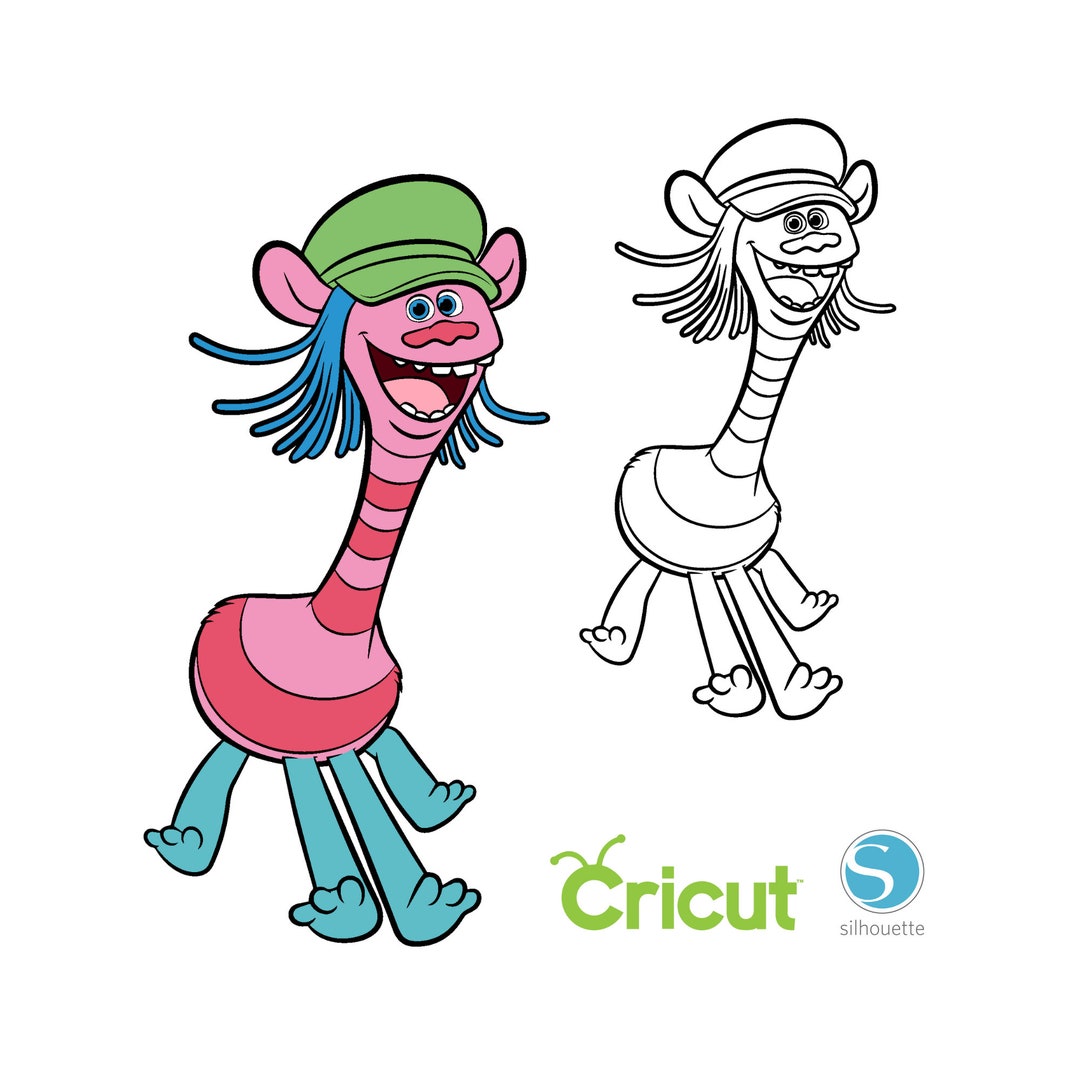 2 Poppy Trolls SVG for Cricut and Silhouette Cutting Machines, Trolls ...