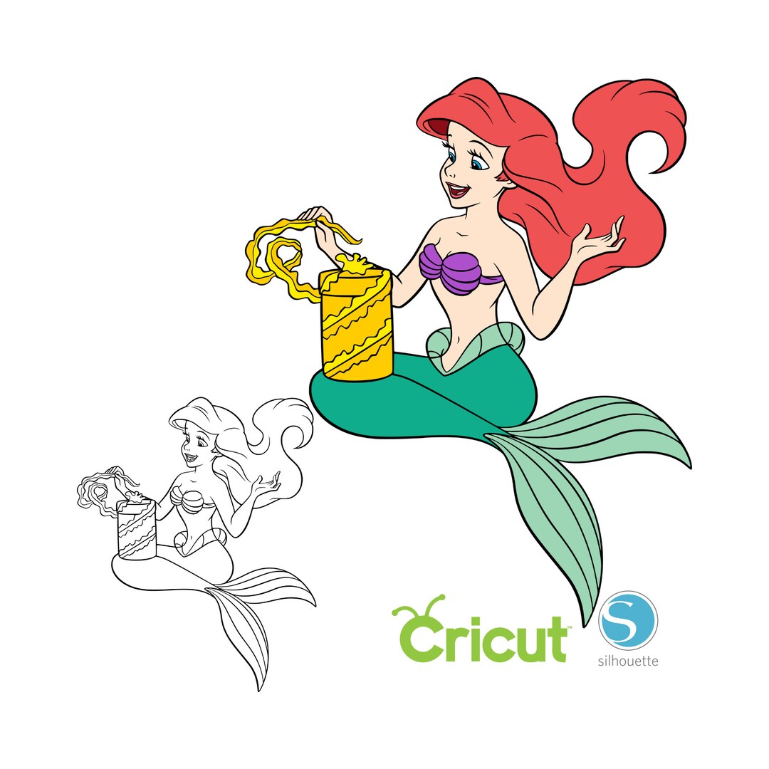2 Ariel SVG Bundle SVG for Cricut and Silhouette Cutting - Etsy UK
