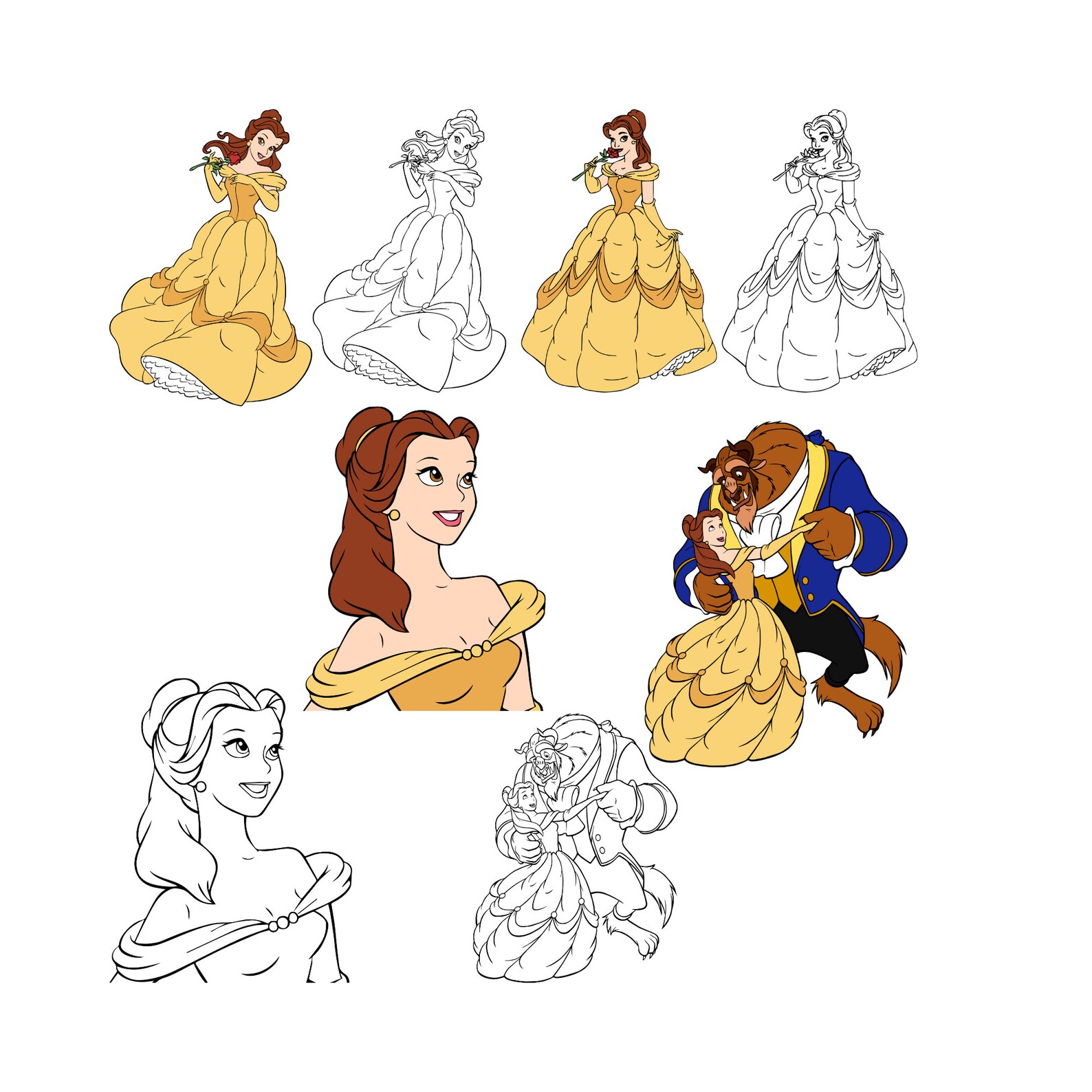 20 Belle SVG Bundle for Cricut and Silhouette Cutting - Etsy