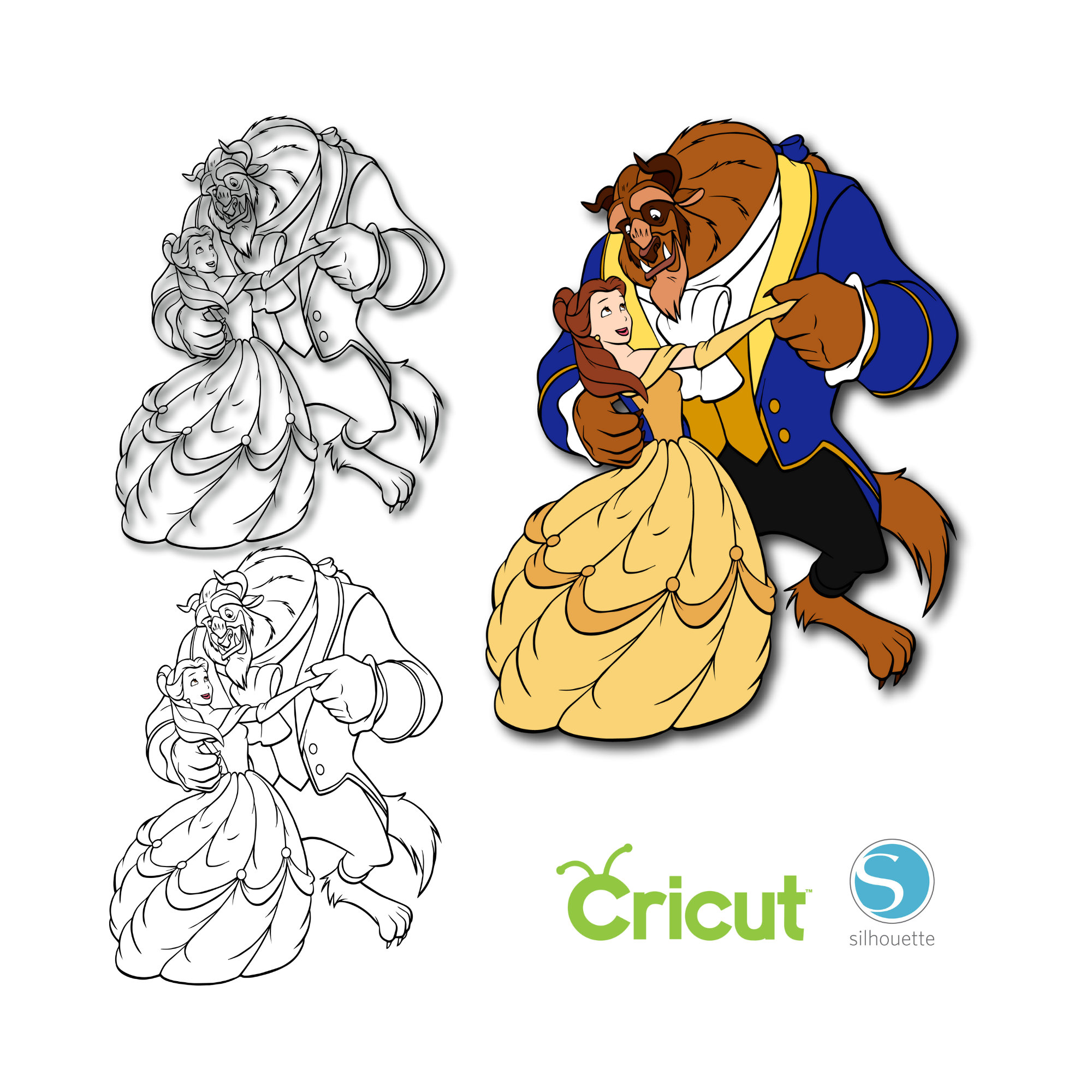 6 Paquete SVG de La Bella y la Bestia para Cricut y Silhouette | Etsy