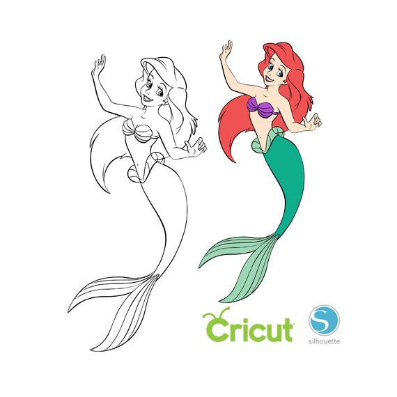 2 Ariel SVG Bundle SVG for Cricut and Silhouette Cutting | Etsy
