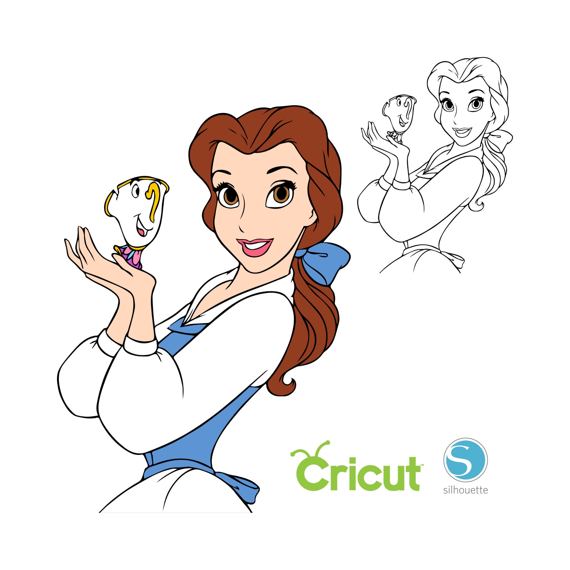 2 Belle SVG for Cricut and Silhouette Cutting Machines Beauty - Etsy