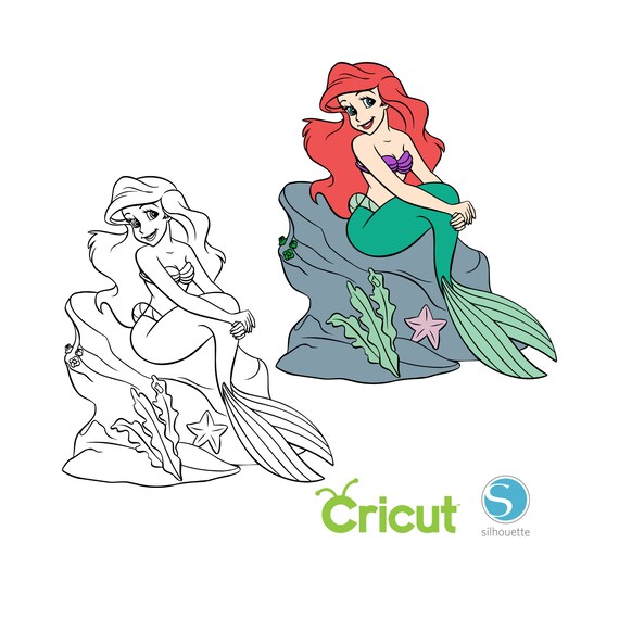 2 Ariel SVG Bundle SVG for Cricut and Silhouette Cutting | Etsy