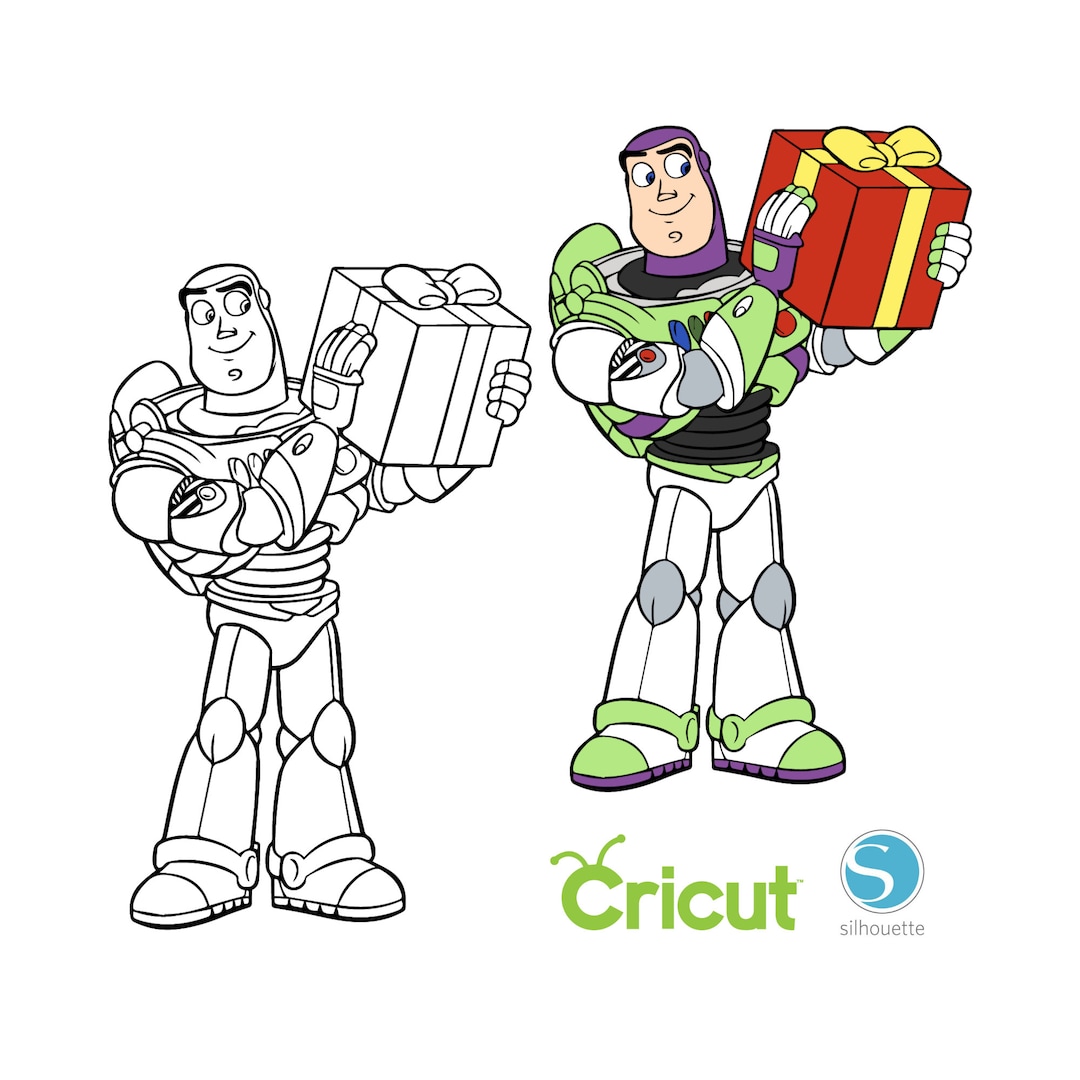 2 Buzz Lightyear SVG for Cricut and Silhouette Cutting Machines, Toy ...