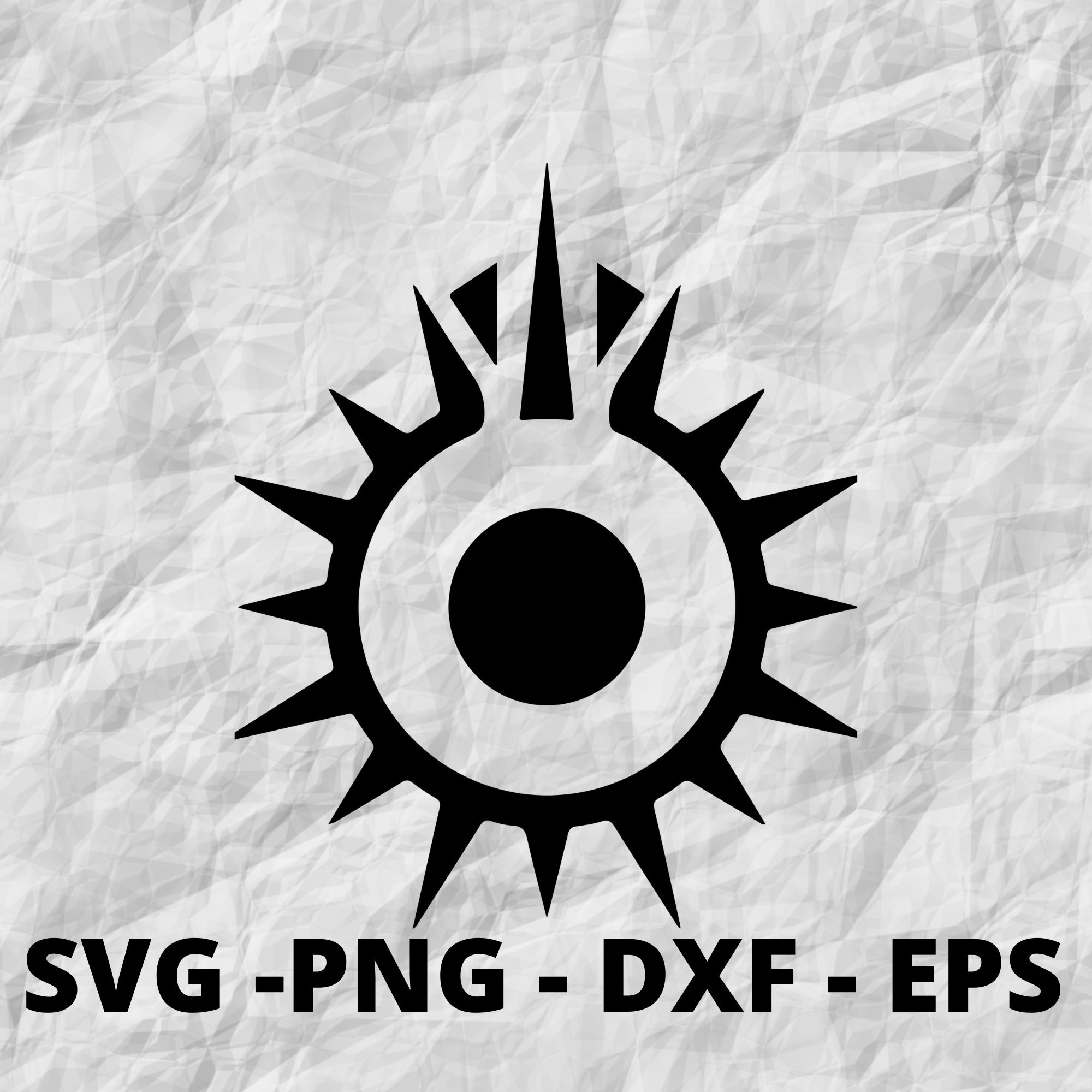 Black Sun Symbol SVG for Cricut and Silhouette Cutting - Etsy Israel