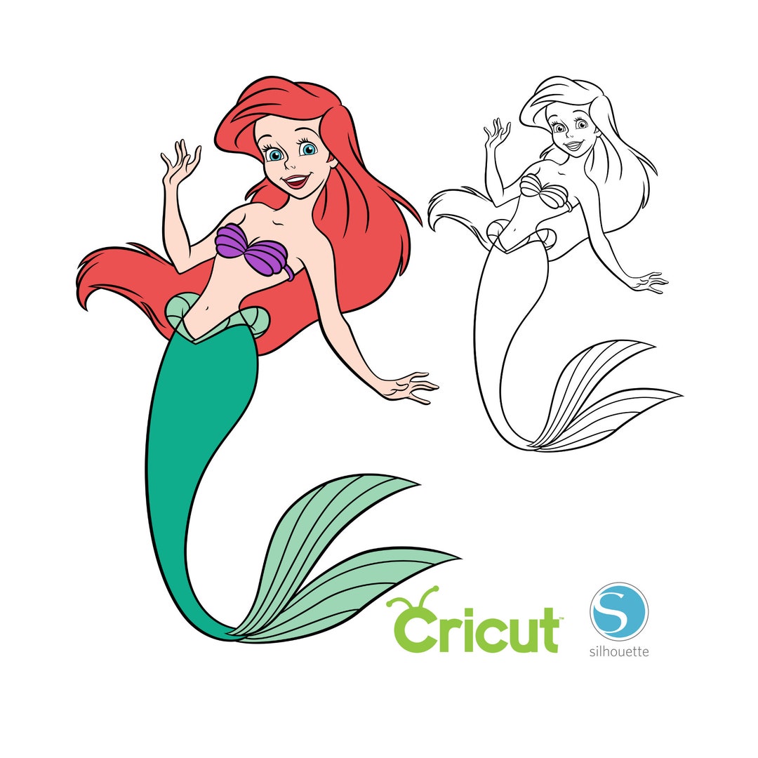 2 Ariel SVG Bundle SVG for Cricut and Silhouette Cutting Machines, the ...