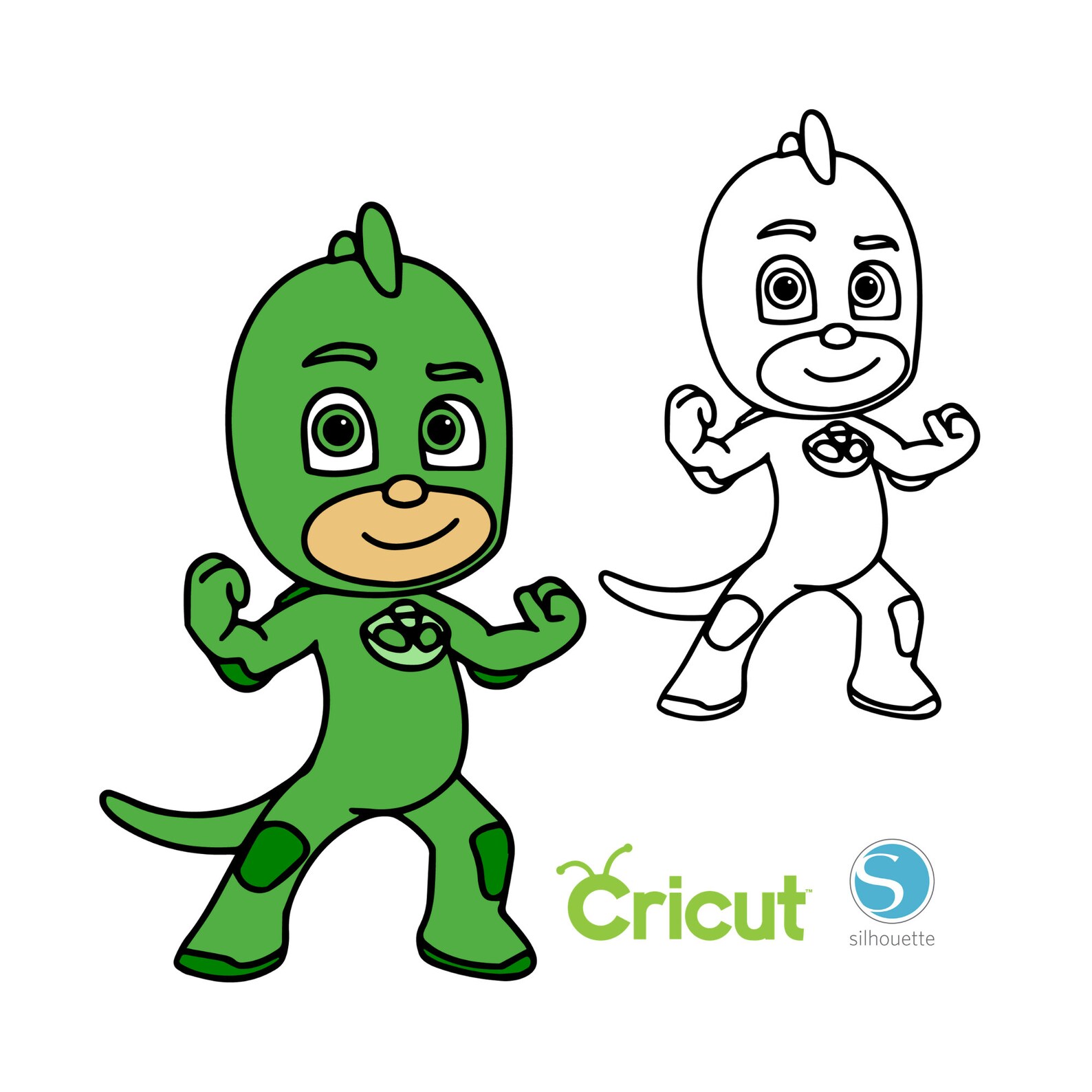 Gekko SVG for Cricut and Silhouette Cutting Machines PJ Mask | Etsy