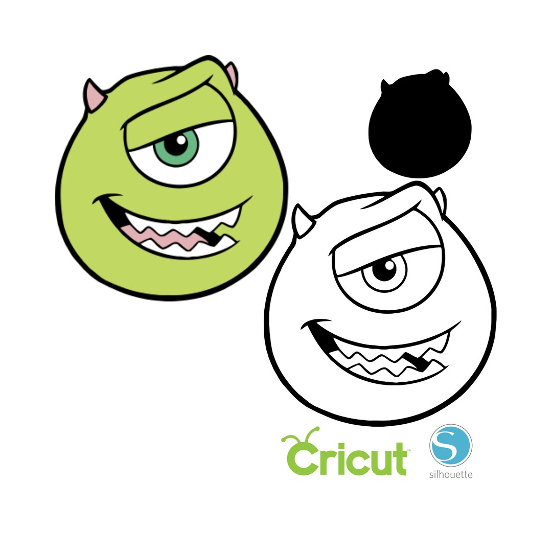 3 Mike Wazowski SVG Bundle SVG for Cricut and Silhouette - Etsy