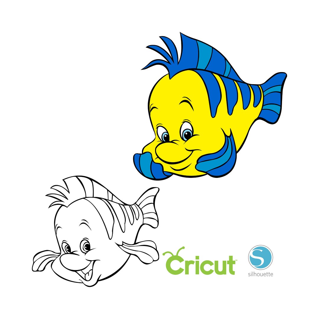 2 Flounder SVG Bundle SVG for Cricut and Silhouette Cutting Machines ...