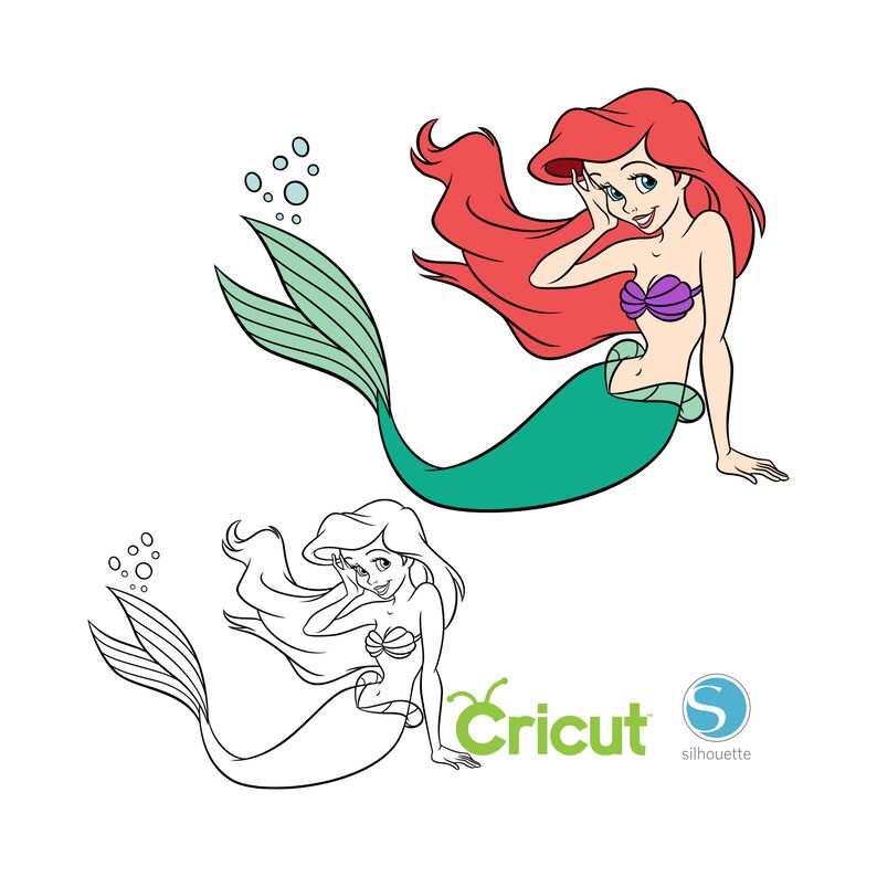 2 Ariel SVG Bundle SVG for Cricut and Silhouette Cutting - Etsy
