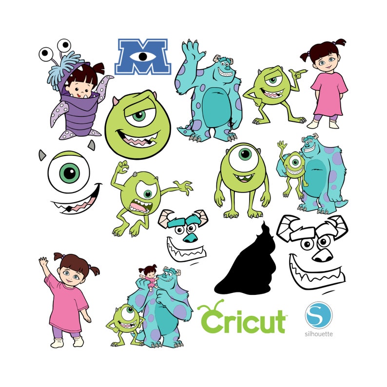94 Monsters Inc SVG Bundle SVG for Cricut and Silhouette Cutting ...