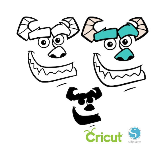 3 Sully Face SVG Bundle SVG for Cricut and Silhouette Cutting - Etsy
