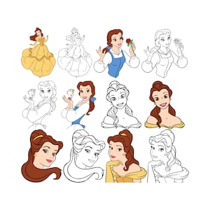 20 Belle SVG Bundle for Cricut and Silhouette Cutting Machines, Beauty ...