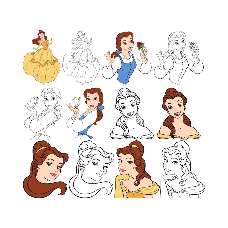 20 Belle SVG Bundle for Cricut and Silhouette Cutting - Etsy