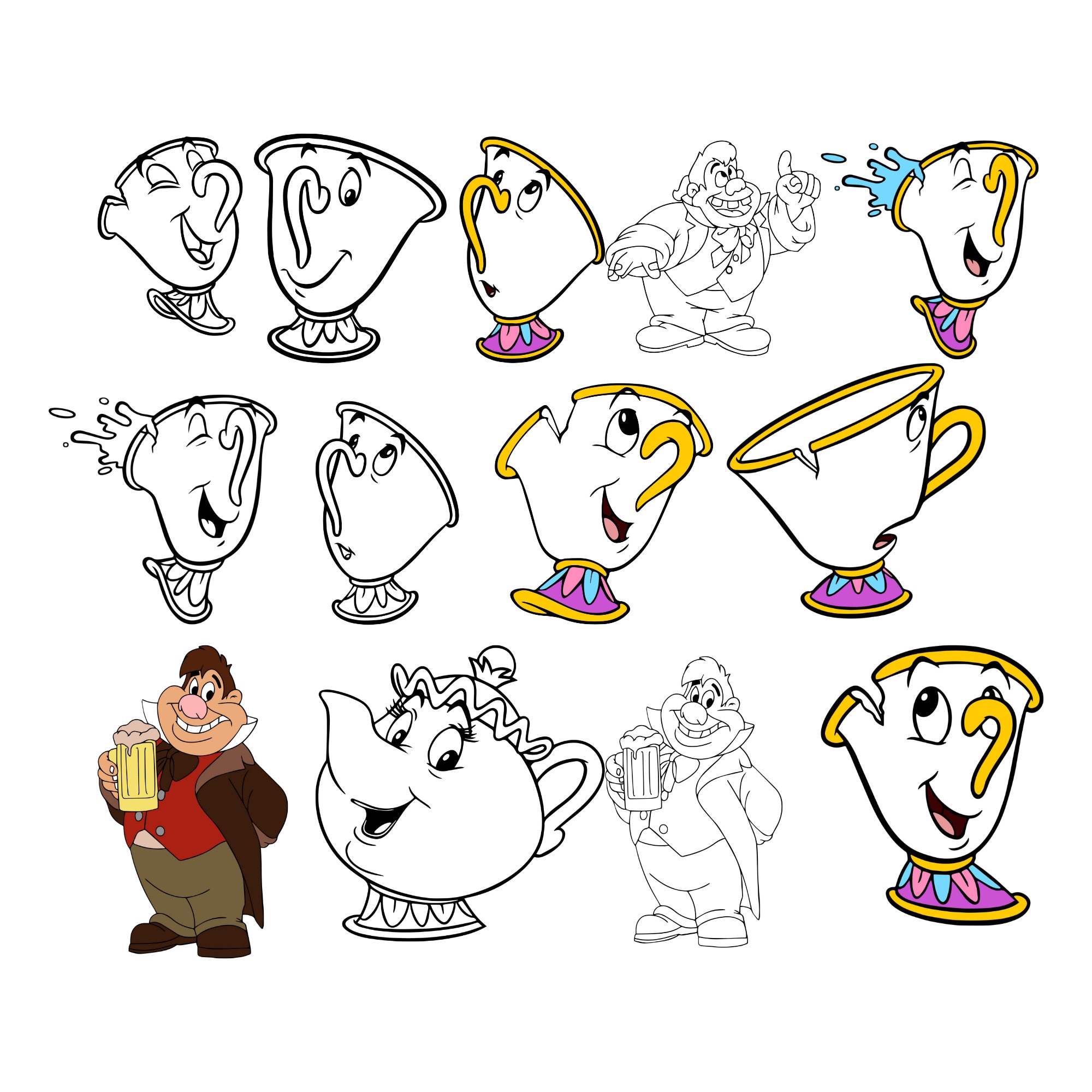 84 Beauty and the Beast SVG Bundle for Cricut and Silhouette Cutting ...