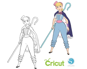 Bo peep outline svg - Etsy.de