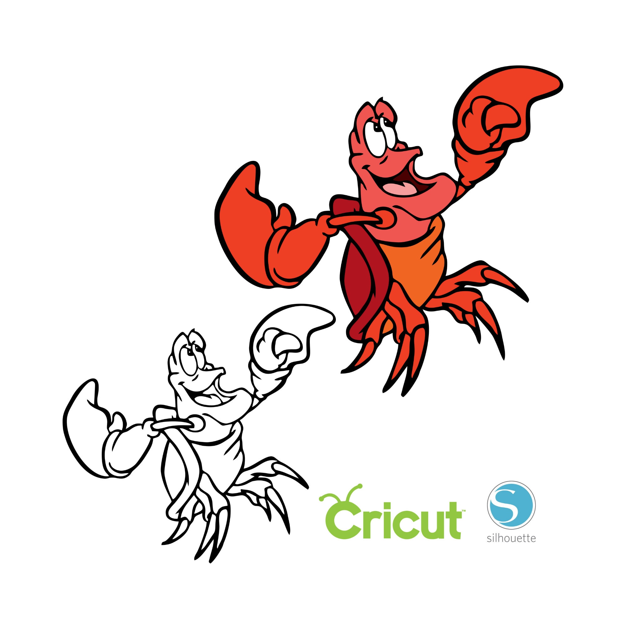 Little Mermaid Sebastian Silhouette