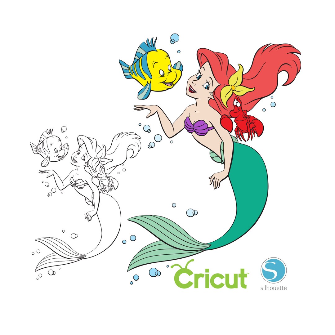 2 Ariel SVG Bundle SVG for Cricut and Silhouette Cutting - Etsy UK