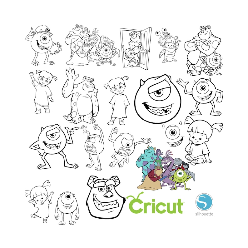 94 Monsters Inc SVG Bundle SVG for Cricut and Silhouette - Etsy