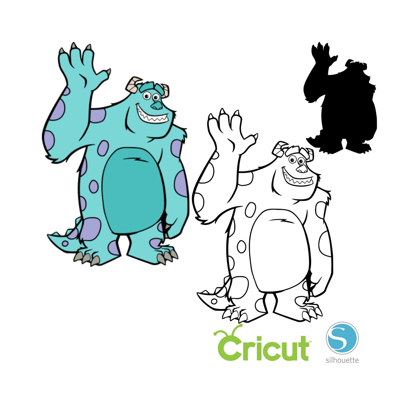 3 Sully SVG Bundle SVG for Cricut and Silhouette Cutting | Etsy