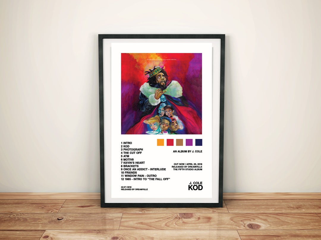 J. Cole / KOD / Album Cover Poster Poster Print Wall Art - Etsy