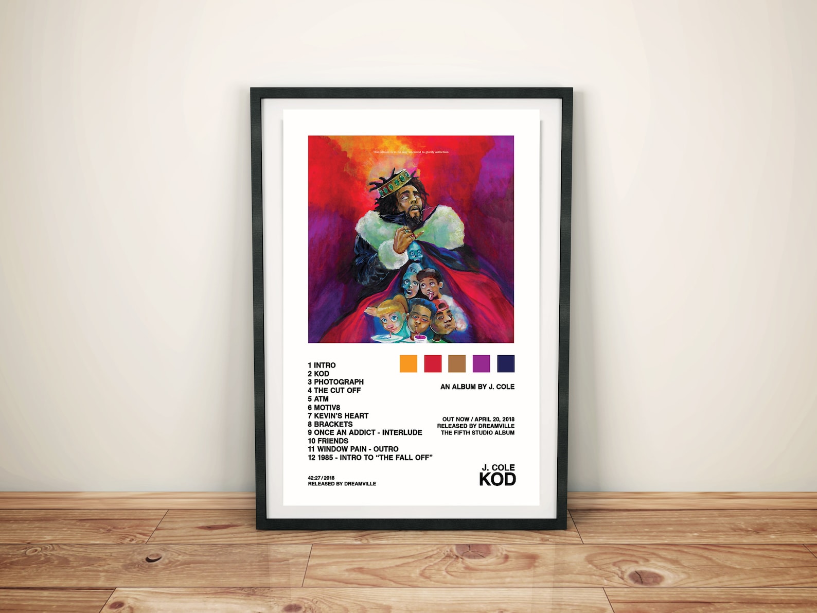 J. Cole / KOD / Album Cover Poster Poster Print Wall Art - Etsy Australia