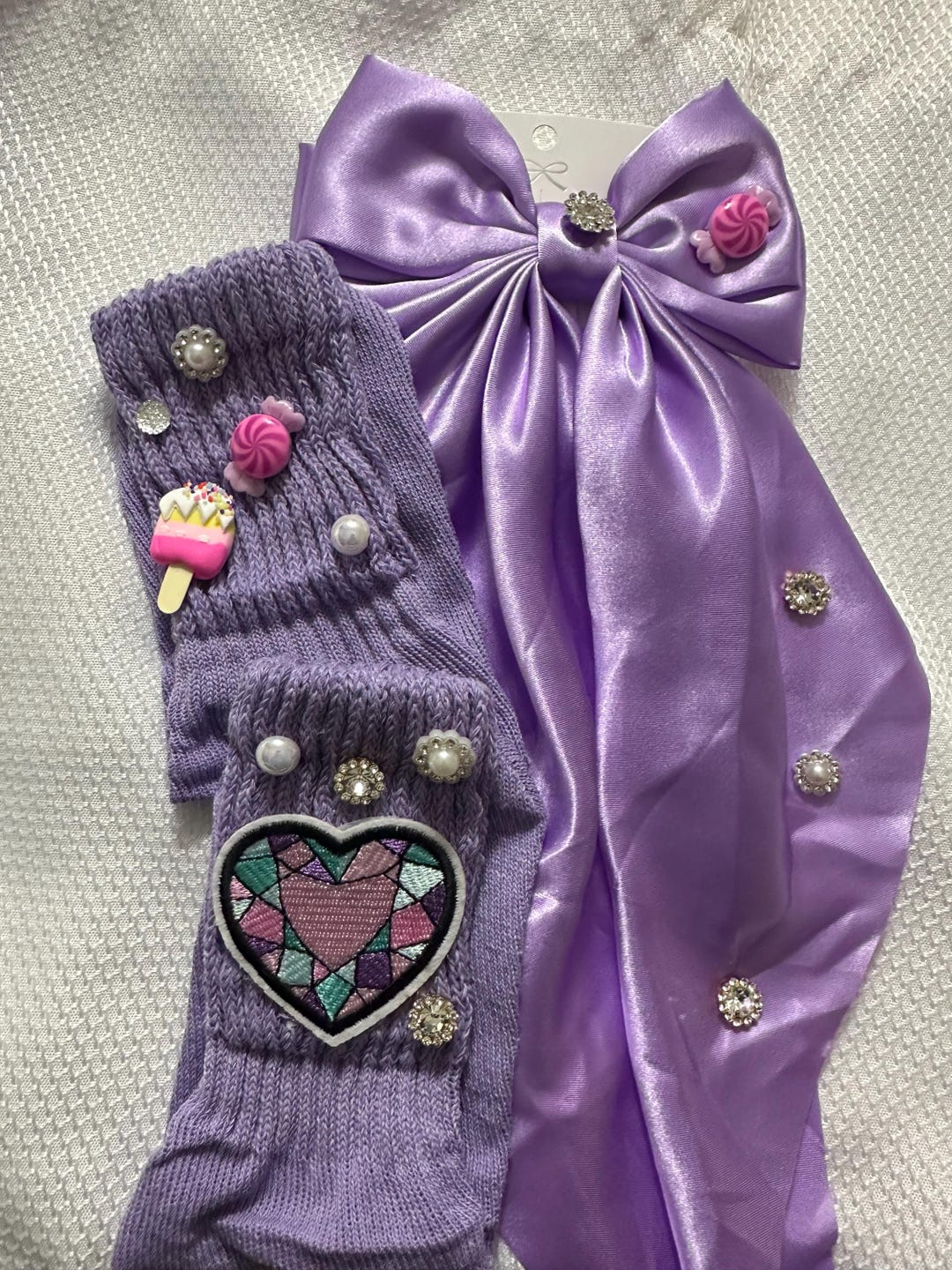 Children Bow & Sock Set - Etsy