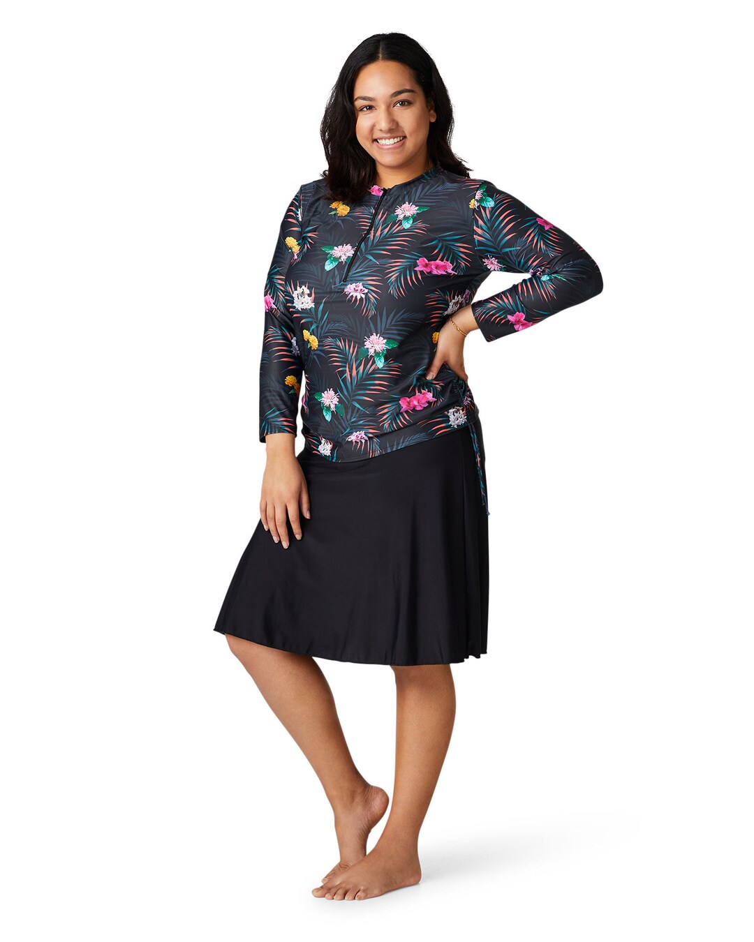 Flowering Zip Swim Top SPF50+ - Etsy