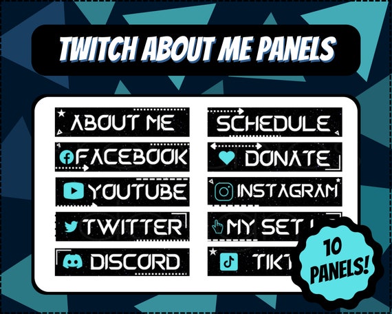 Space Themed Twitch Panels 10 Panels for About Me Page - Etsy