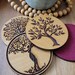 Tree of Life Wood Coasters Set of Four Individual Designs - Etsy