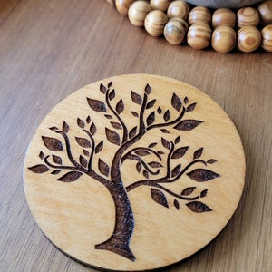 Tree of Life Wood Coasters Set of Four Individual Designs - Etsy