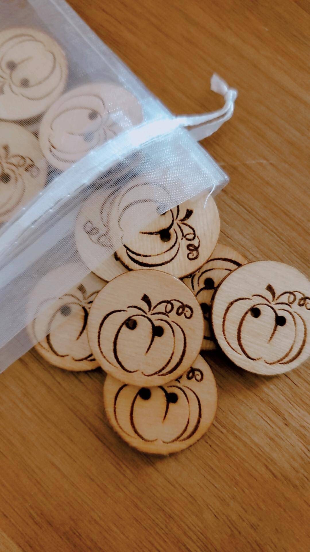 Fall Autumn Pumpkin Buttons Set of 20 - Laser Engraved Buttons - 1.18 ...
