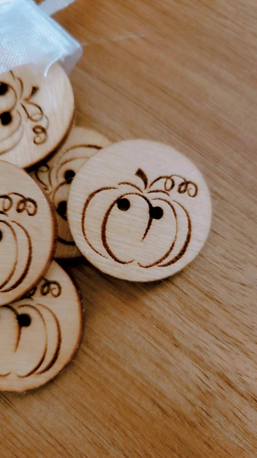 Fall Autumn Pumpkin Buttons Set of 20 - Laser Engraved Buttons - 1.18 ...