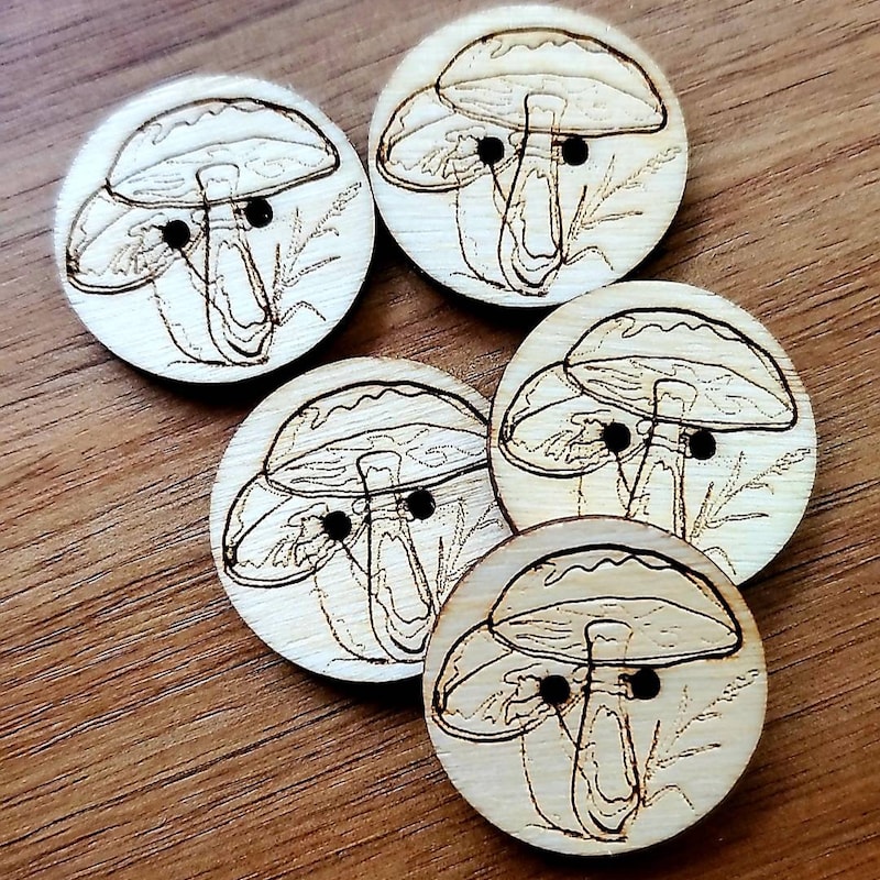 Fabric Buttons Trees - Etsy