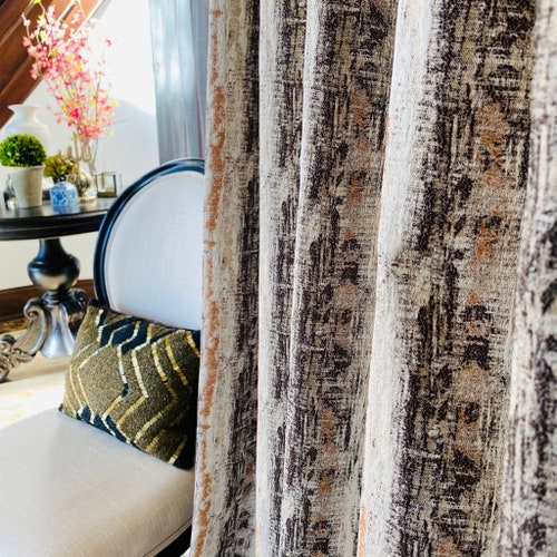 Texture Luxury Custom Made Curtains 2 Panels - Etsy