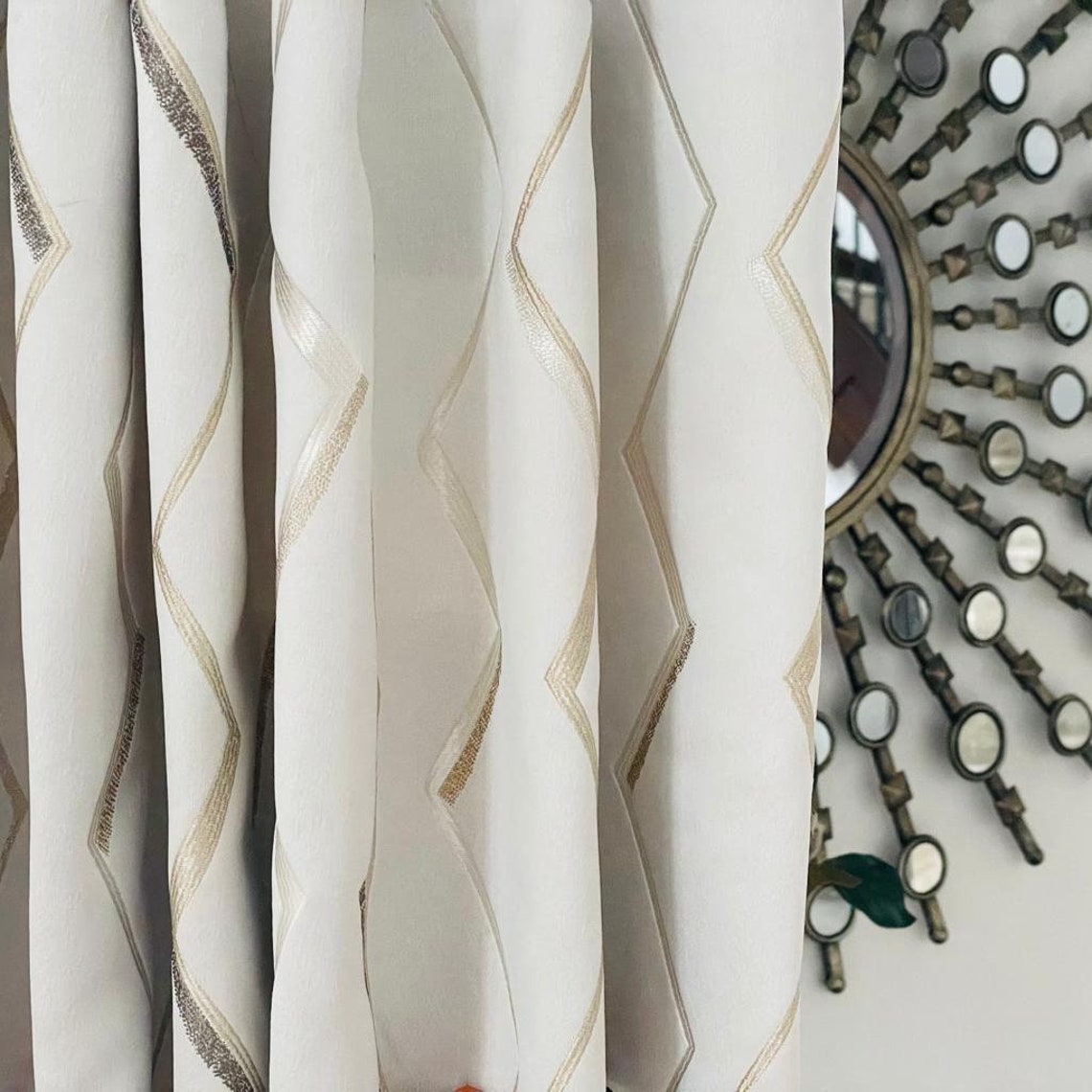 Zigzag Custom Drapery- 2 Panels - Etsy