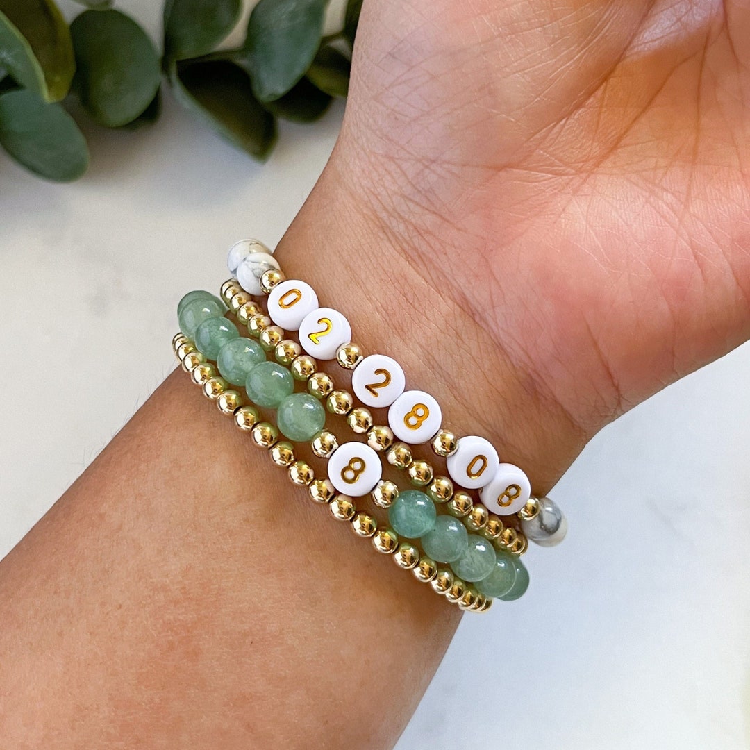 Personalized Number Bracelet, Special Number Date Bracelet, Custom ...