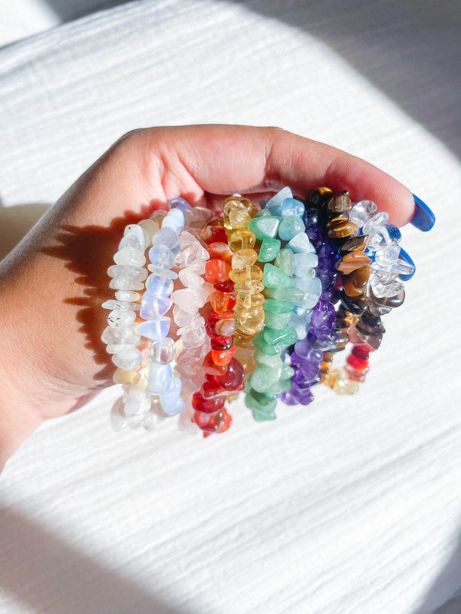 Crystal Chip Bracelets Rare Crystal Chip Bracelets 7.5 Inch - Etsy