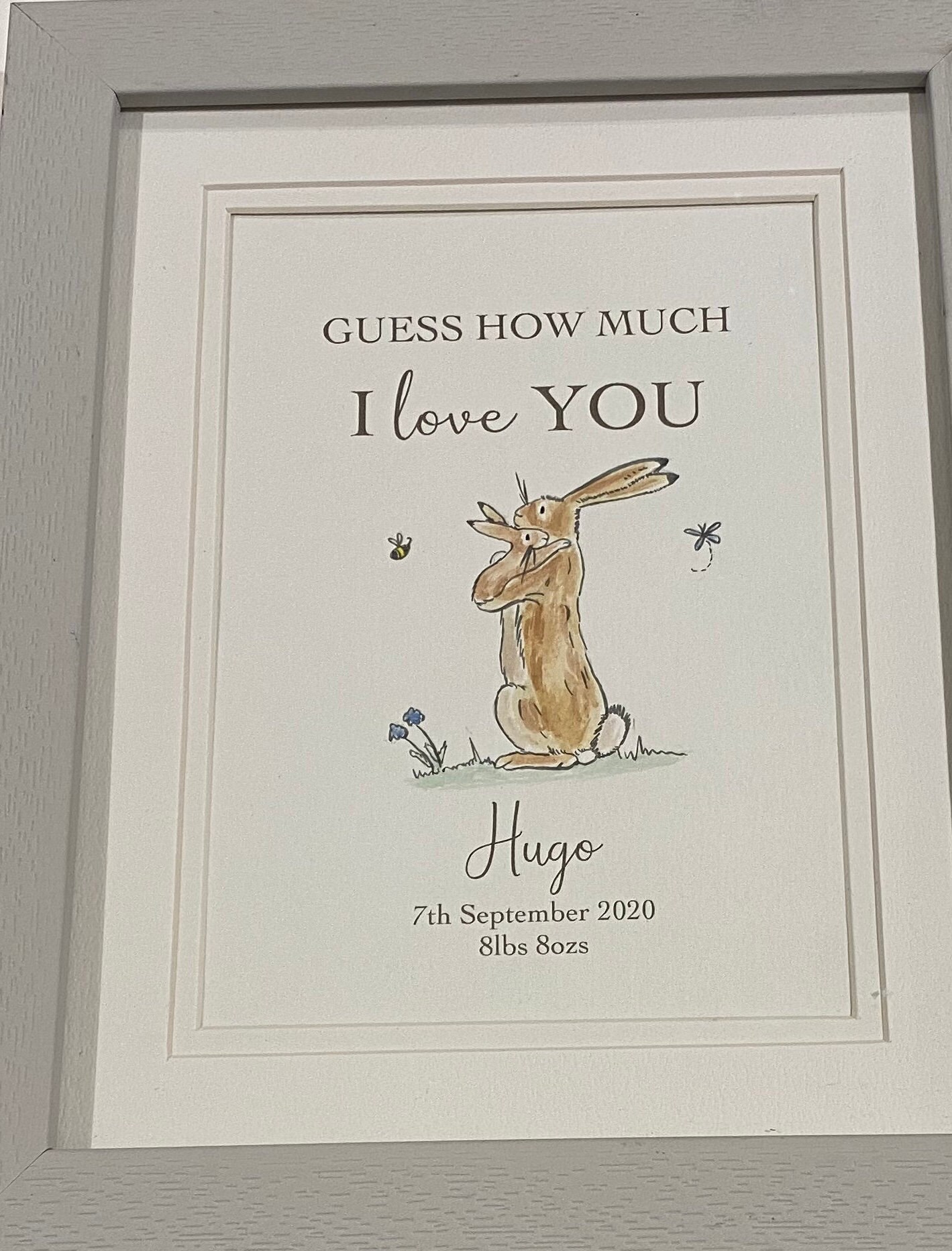 Guess how much I love you hand-painted watercolour | Etsy