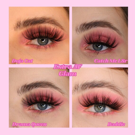 Extra AF Lashes Doja/ Catch Me L8r/ Drama Queen/ Baddie - Etsy