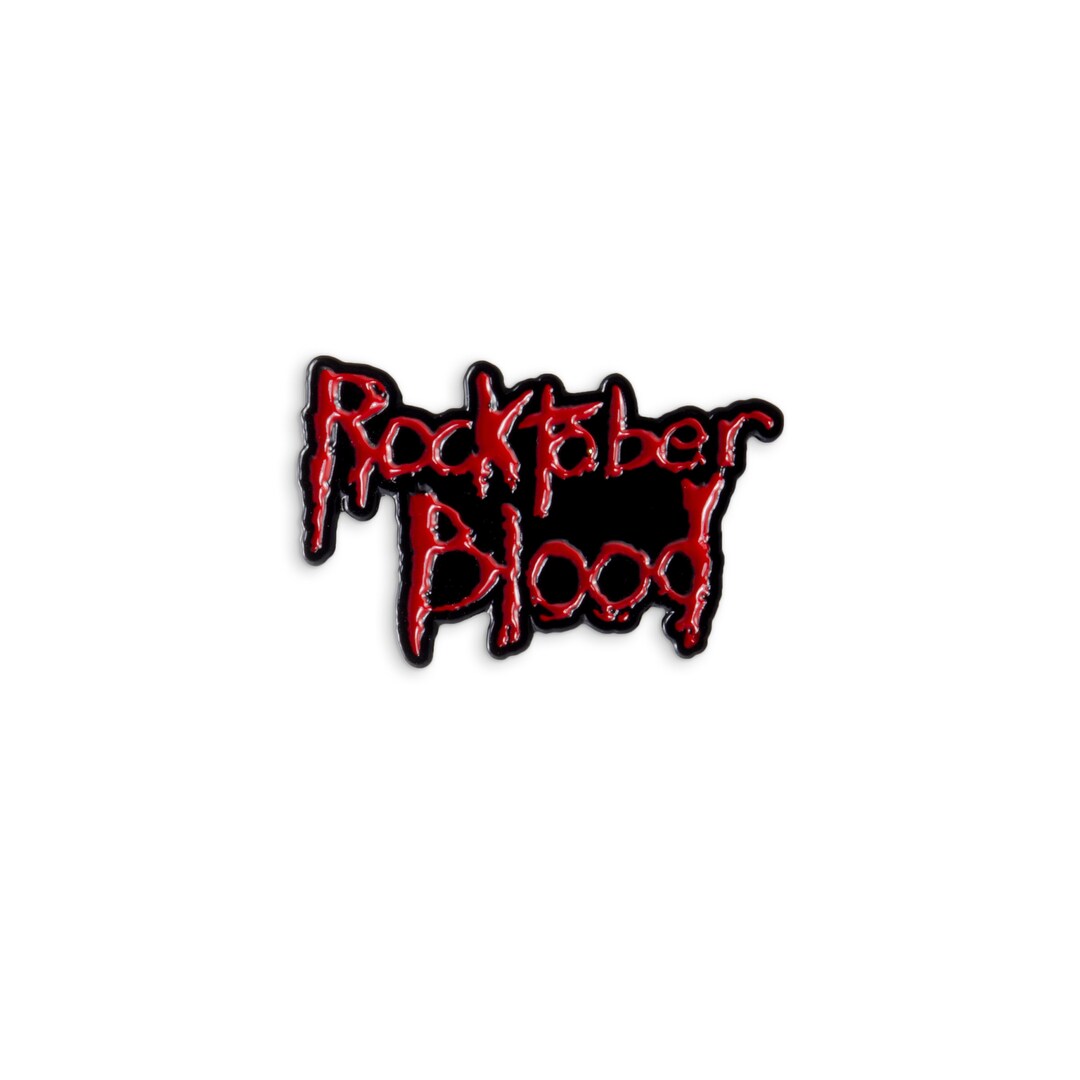 Rocktober Blood Enamel Pin - Etsy