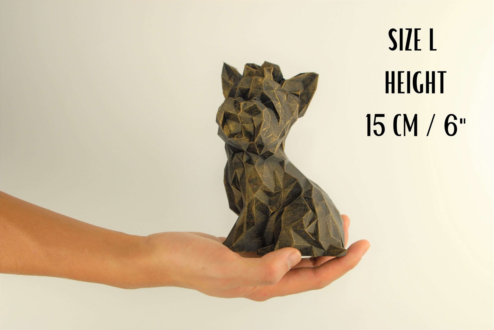 Low Poly Yorkshire Terrier Dog Figurine Yorkie Sculpture | Etsy