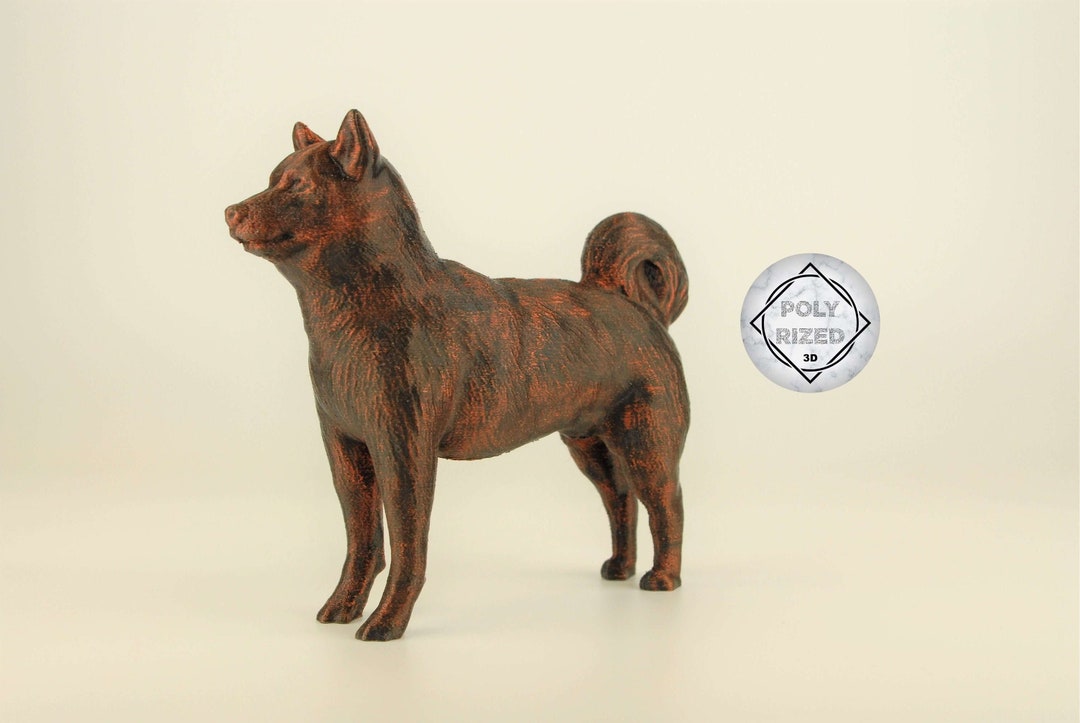 Shiba Inu Figurine, Hand Painted Akita Inu Sculpture, Unique Gift for ...