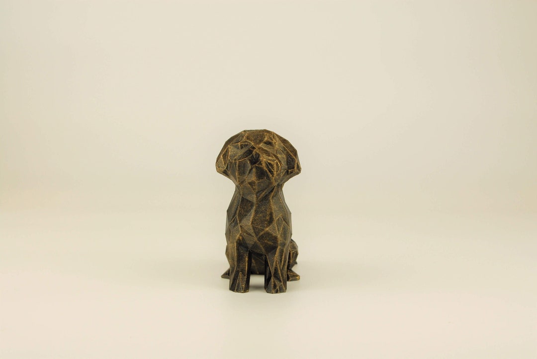 Maltese Dog Figurine Hand-painted, Low Poly Bichon Frise Sculpture ...