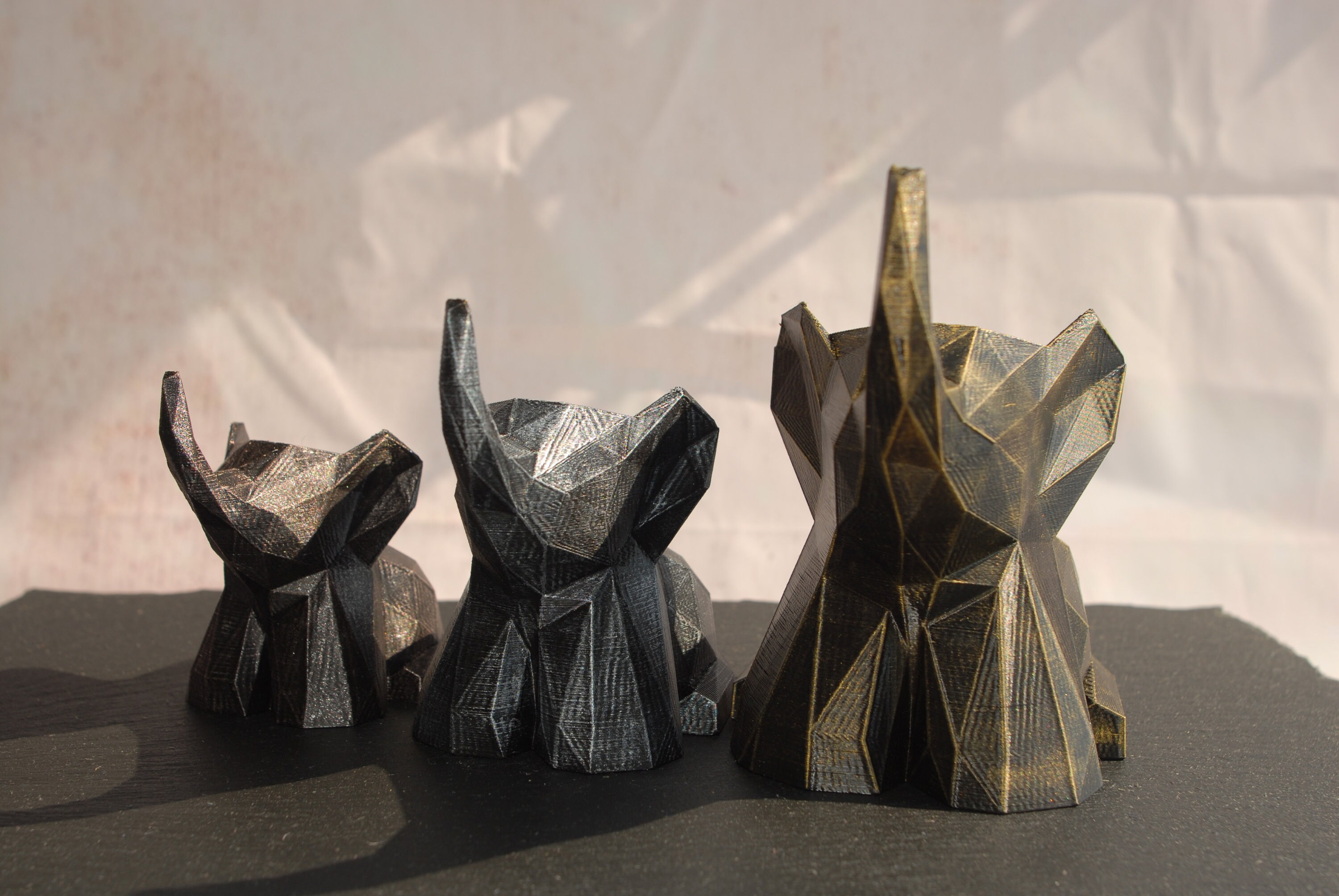 Low Poly Elephant Figurine Baby Elephant sculpture 3D | Etsy