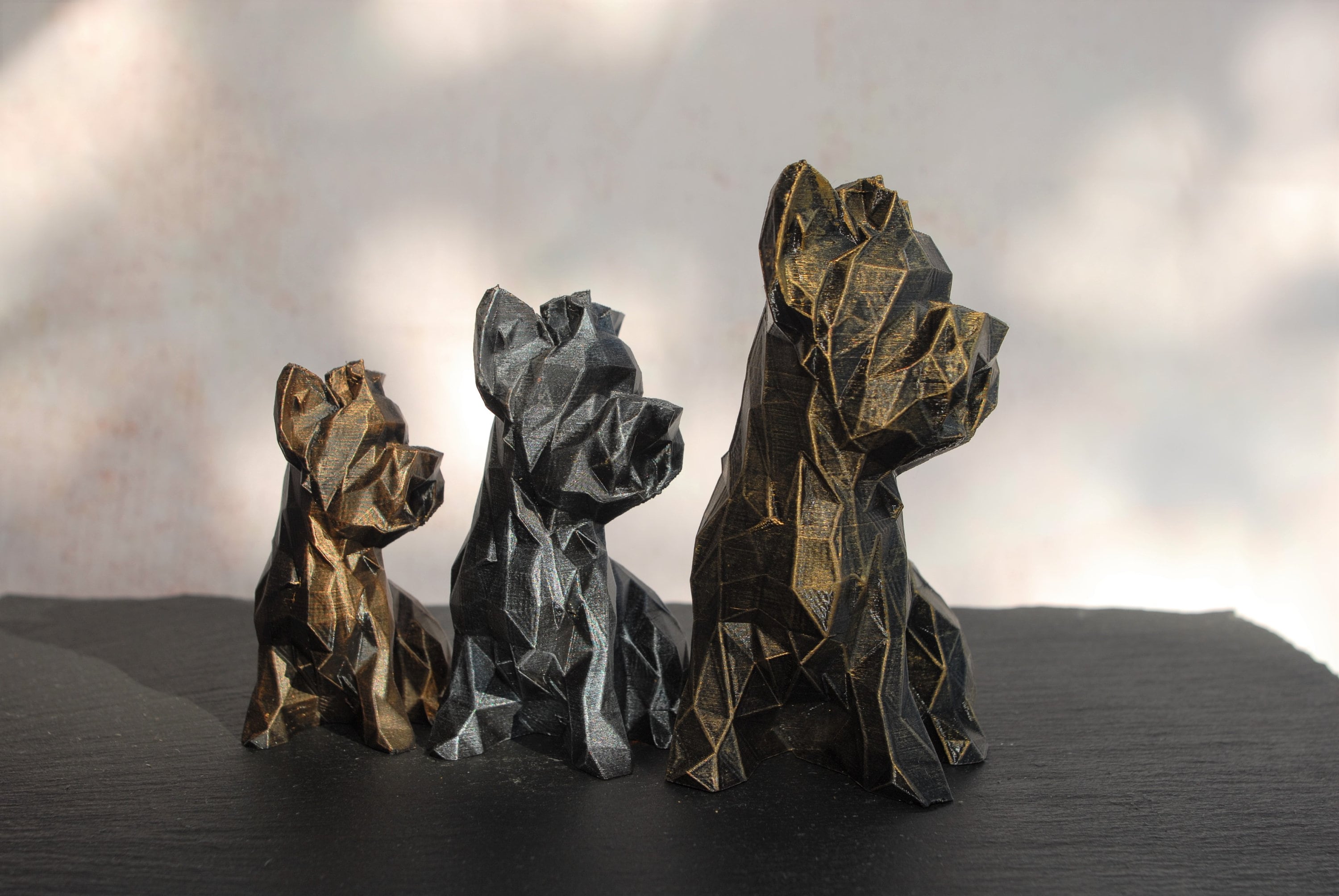 Low Poly Yorkshire Terrier Dog Figurine Yorkie Sculpture | Etsy