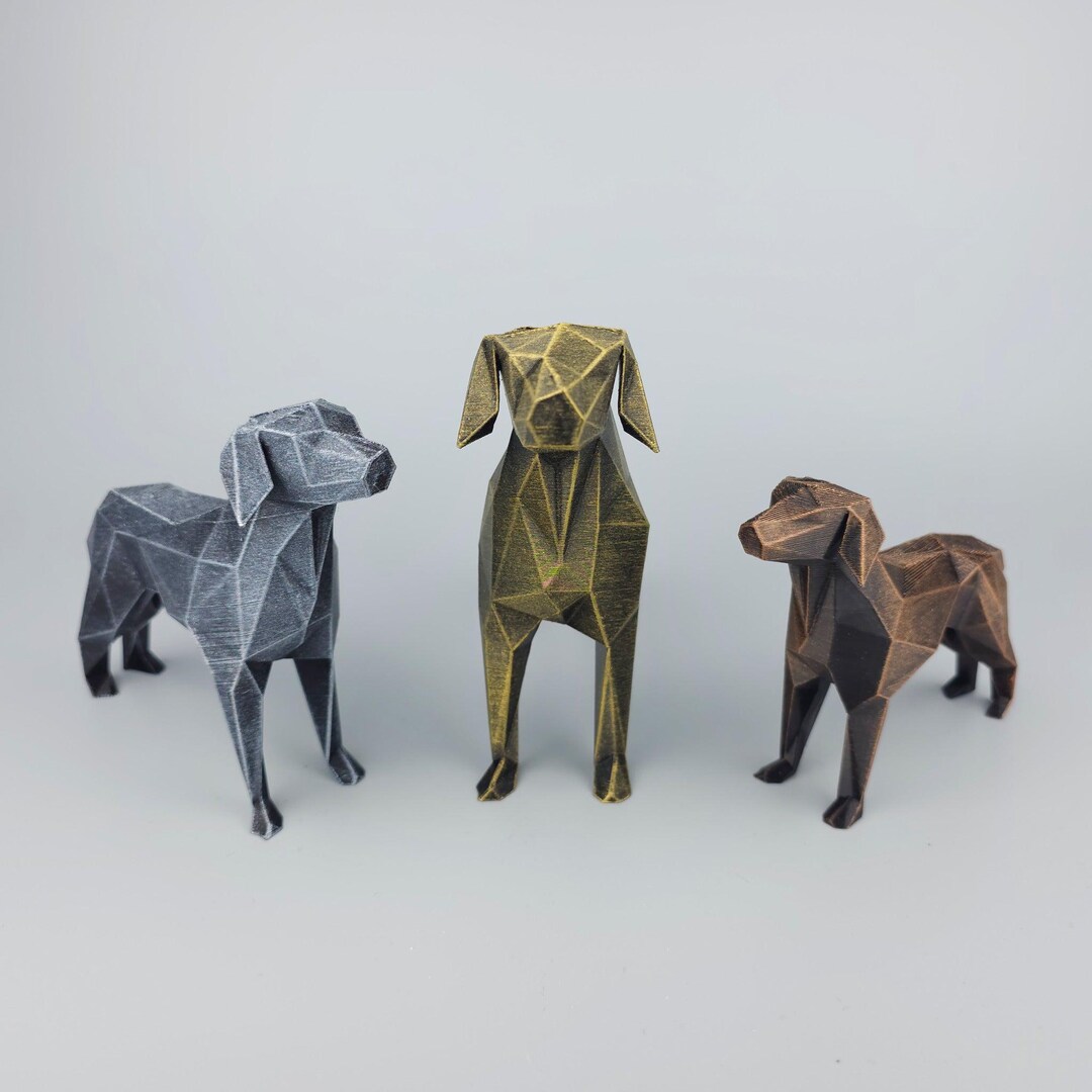 English Pointer Figurine Low Poly, Hand-painted Weimaraner Dog ...