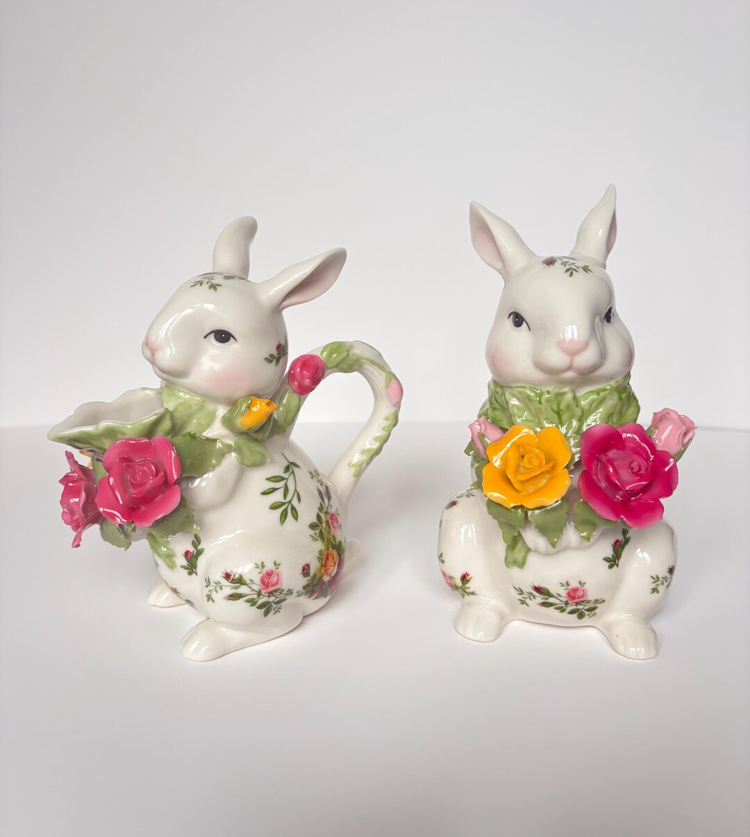 Bunny Rabbit Tea Set Royal Albert Old Country Roses Bunny Rabbit 2 Pc ...