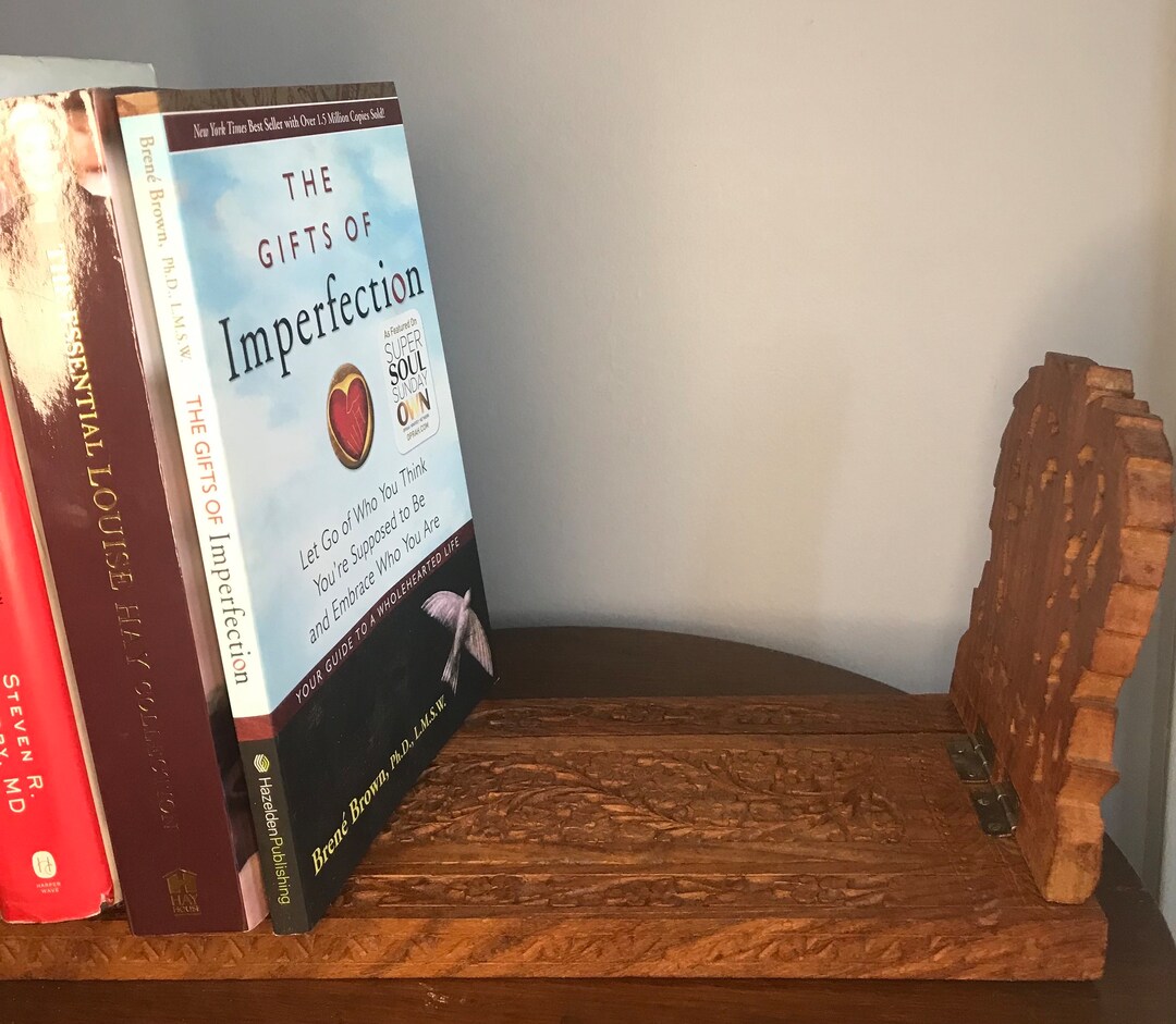 Hand Carved Expandable Book Shelf Made in India Ornate Book Shelf Table ...