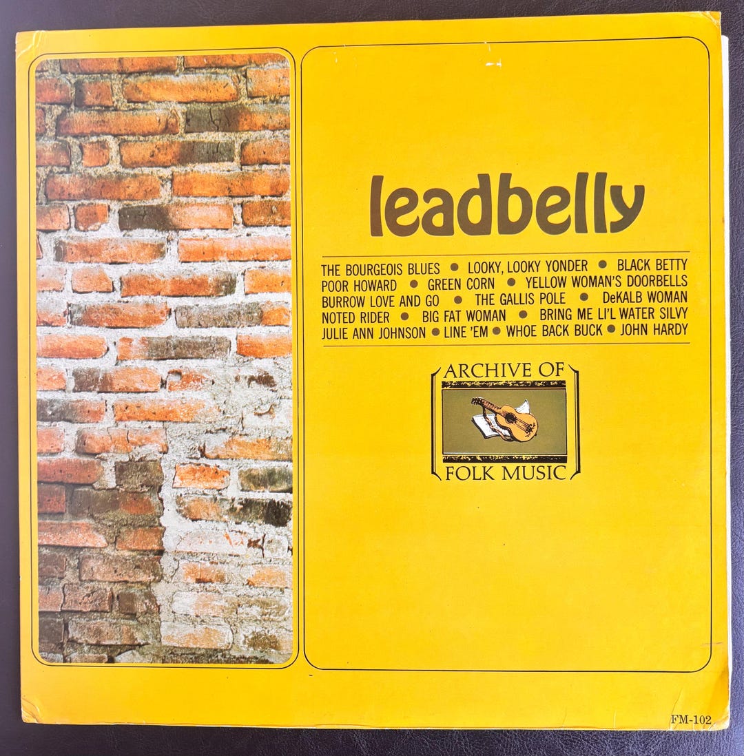 Leadbelly – Leadbelly LP 1978 Archive of Folk Music - Etsy